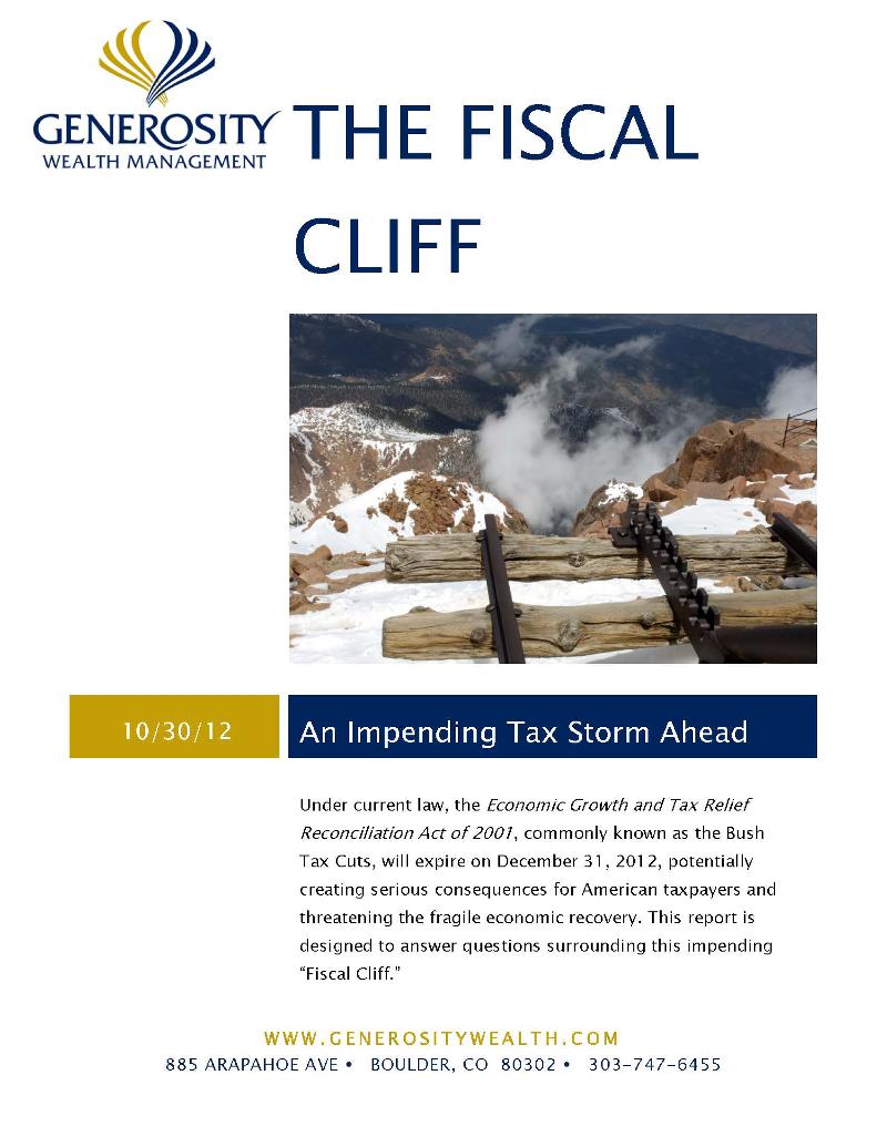 The Fiscal Cliff - Generosity Wealth